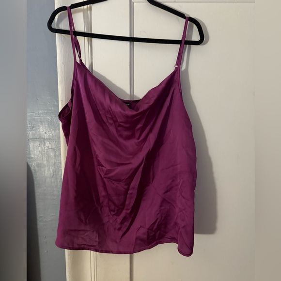 SHEIN | Tops | Shein Bae Plus Cowl Neck Satin Cami Top | Poshmark